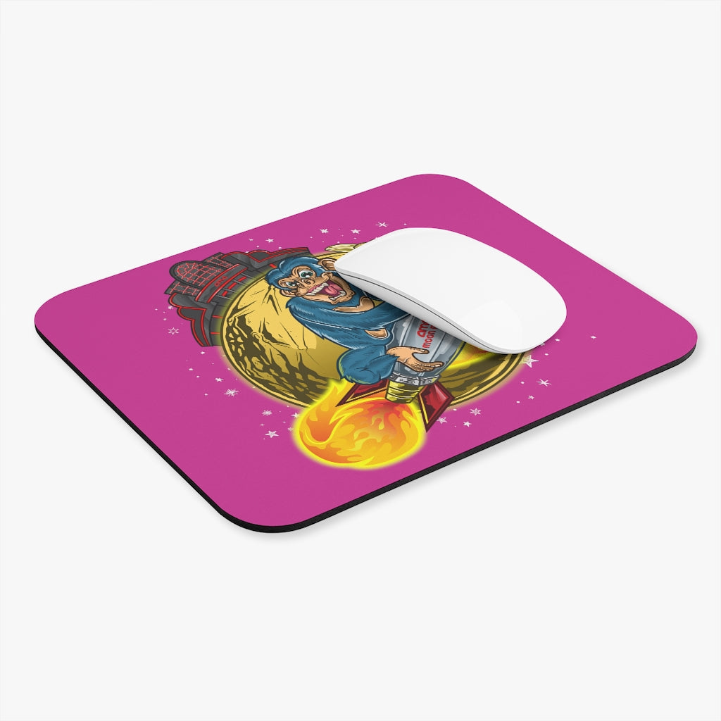 Ape On a Rocket Mouse Pad (Rectangle) – AMC MOON PARTY